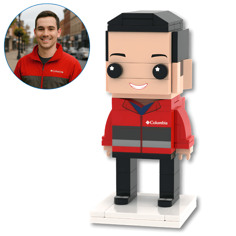 1 Person Custom Brick Figure | Made from Your Photo – Brick-You