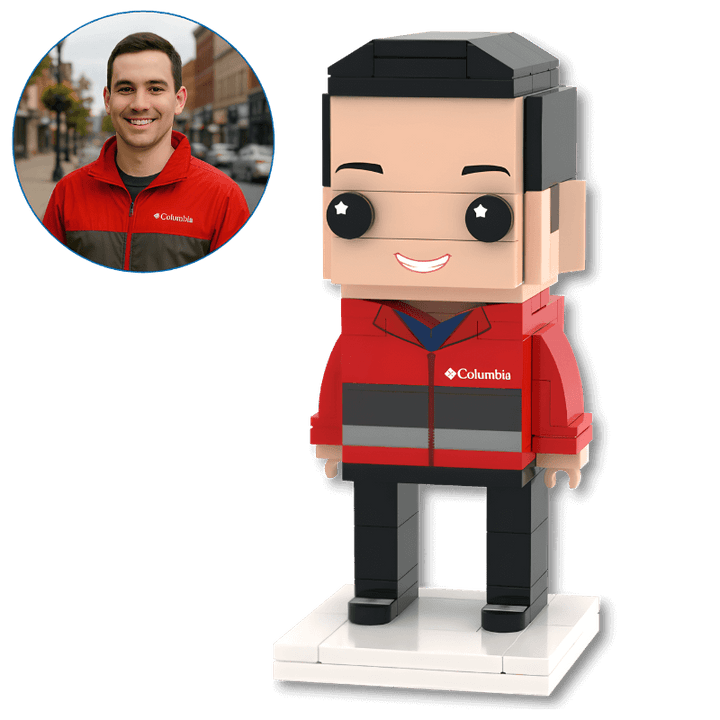 1 Person Custom Brick Figure | Made from Your Photo – Brick-You