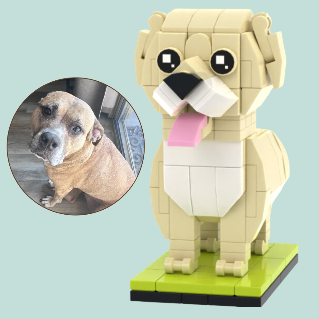 Custom Pit Bull Dog Brick Figure – Brick-You